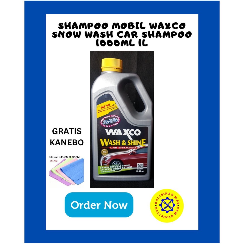 Jual SHAMPOO MOBIL WAXCO WASH & SHINE CAR SHAMPOO 2 IN 1 ACTION 1000ML ...