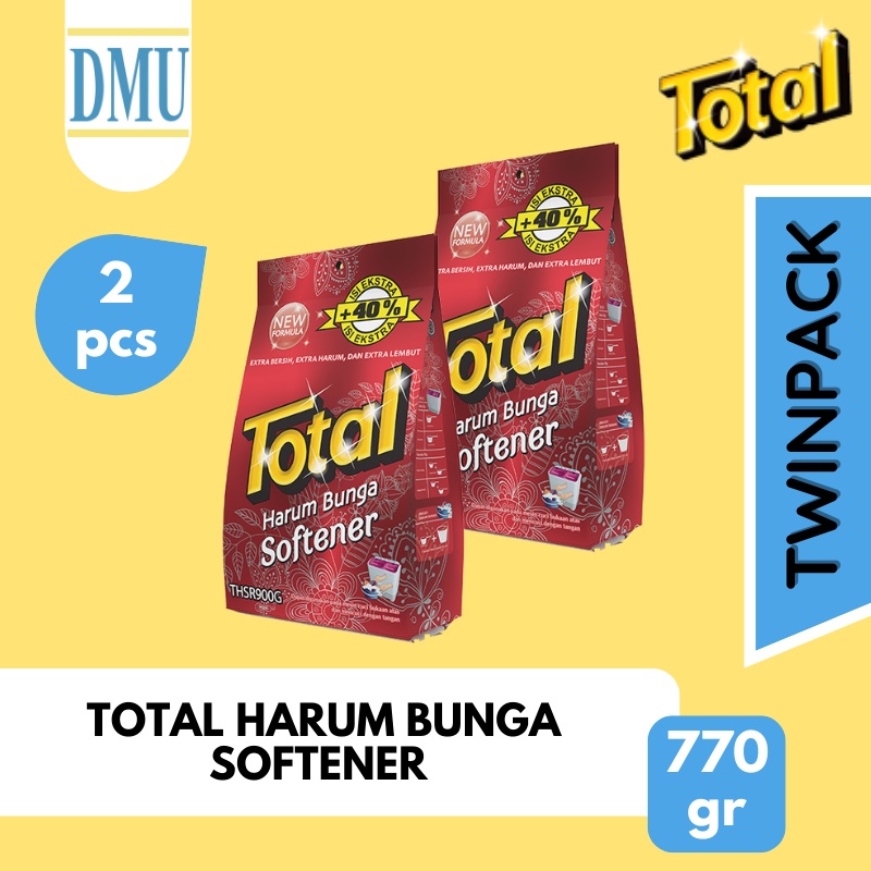 Jual [TWINPACK] Sabun Detergent Bubuk Total Harum Bunga Softener 770gr ...