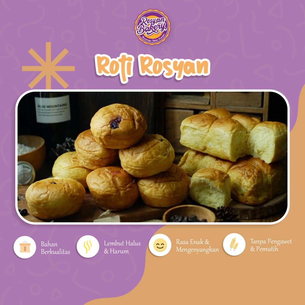 Jual Roti Rosyan Manis Satuan Varian Rasa Isi Lembut Halus Enak Tanpa ...