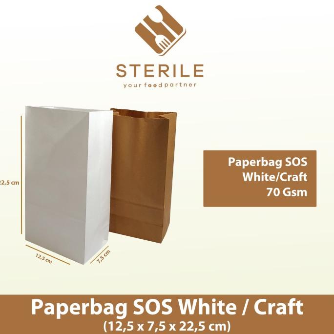 Jual paper bag makanan / kantong ayam kentang goreng / sos bag putih ...