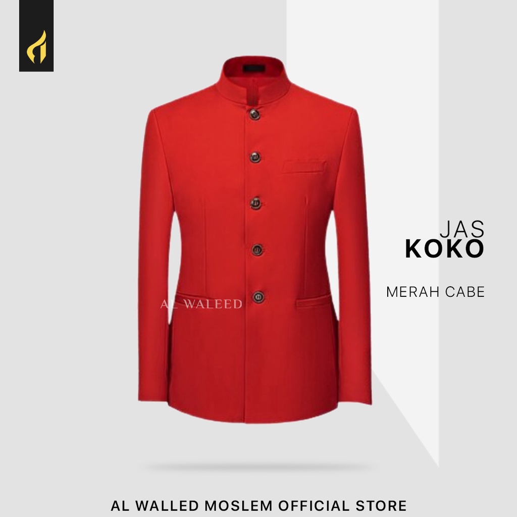 Jual Jasko/Jas Majlis Santri Polos Slimfit Warna Merah Cbbe | Shopee ...