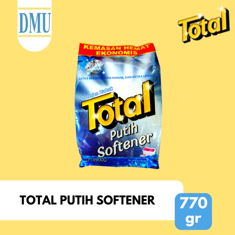 Jual Sabun Detergent Bubuk Total Putih Softener 770 gr | Shopee Indonesia