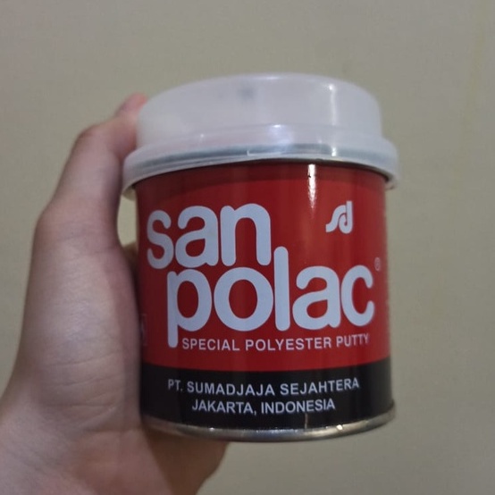 Jual Dempul Plastik Dan Besi / Polyester Putty 250 gram (SAN POLAC ...