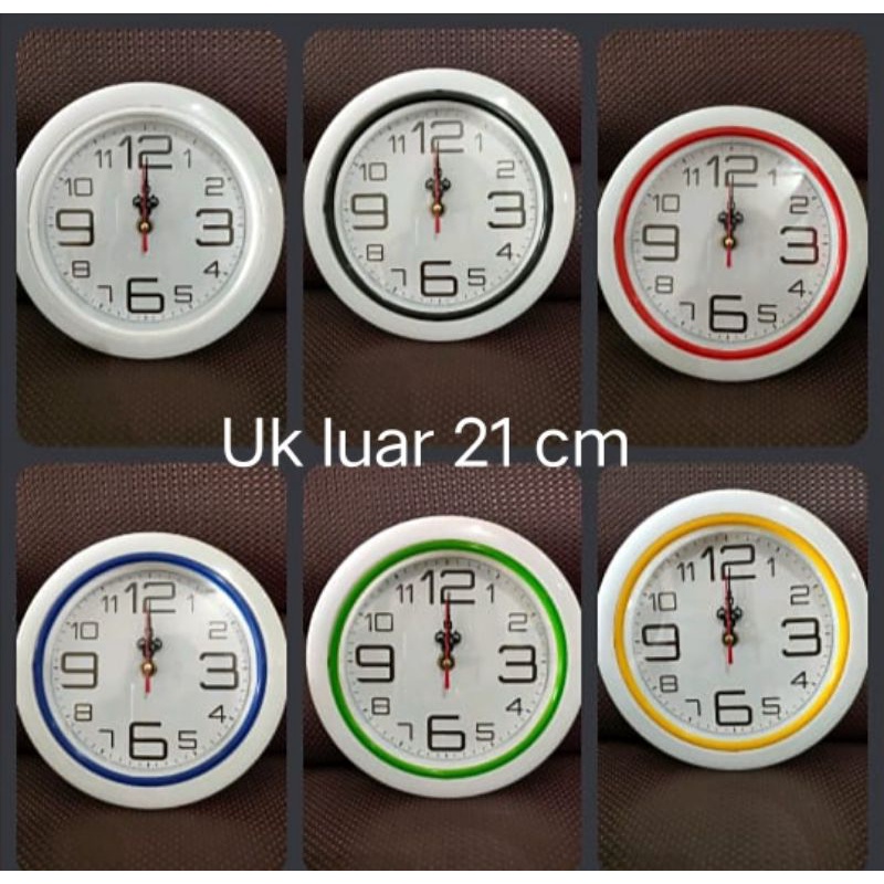Jual jam dinding polos 21cm | Shopee Indonesia