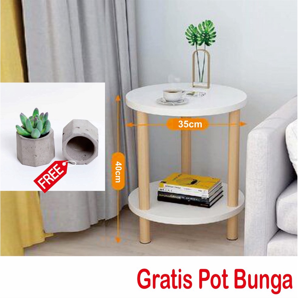 Jual Meja Susun Bulat Tingkat Minimalis Murah Sudut kopi Cafe Meja hias ...