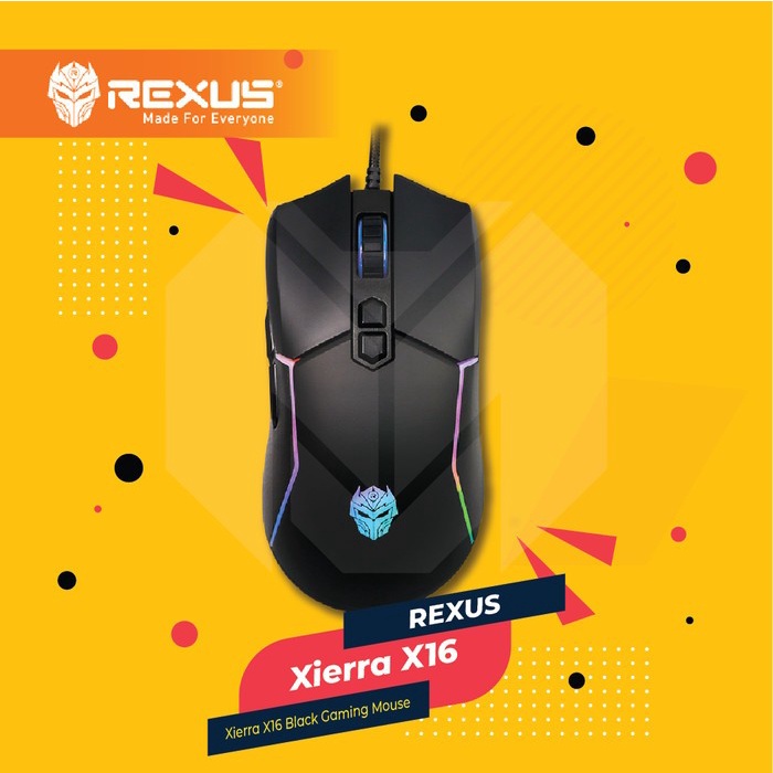 Jual Rexus Xierra X16 Black Gaming Mouse | Shopee Indonesia