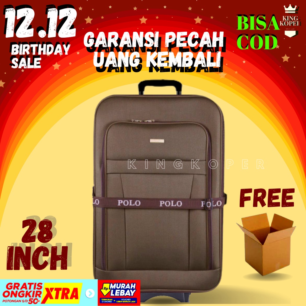 Jual Koper Polo 28 inch ukuran bagasi - koper kain - koper besar ...