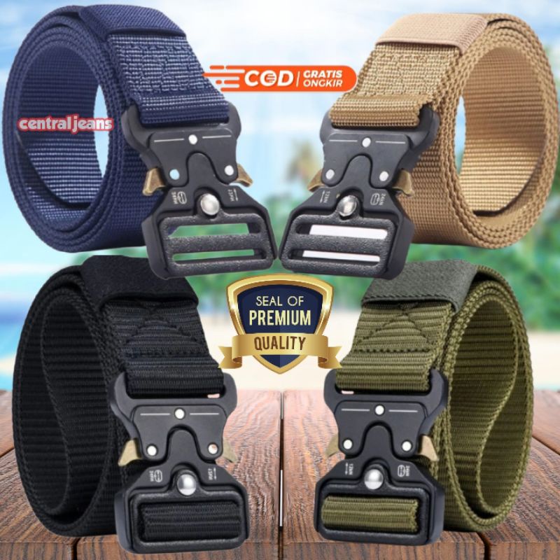 Jual Sabuk Gesper Ikat Pinggang Tactical Pria Nylon Kanvas Besi Murah | Shopee Indonesia