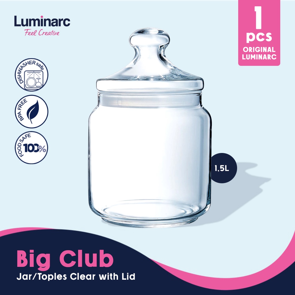 Jual Luminarc Toples/Jar Big Club 1,5L - 1pcs | Shopee Indonesia