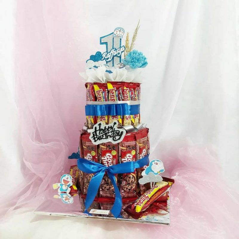 Jual Cake Snack Tower - Tart Snack Ulang Tahun 2 Tingkat | Shopee Indonesia