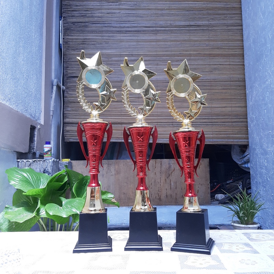 Jual Paket Trophy Piala set juara 123 tropi corong merah bintang ...