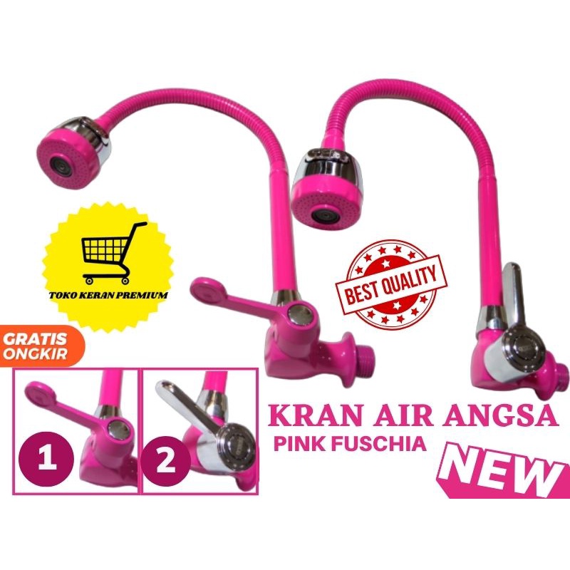 Jual Kran Cuci Piring Angsa Warna Pink Variasi Handel Engkol | Shopee ...