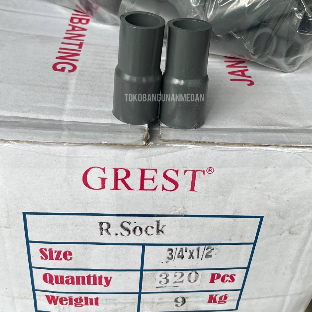 Jual R Sock GREST 1/2 X 3/4 inch / Reducer Sock Sok Soket Polos ...