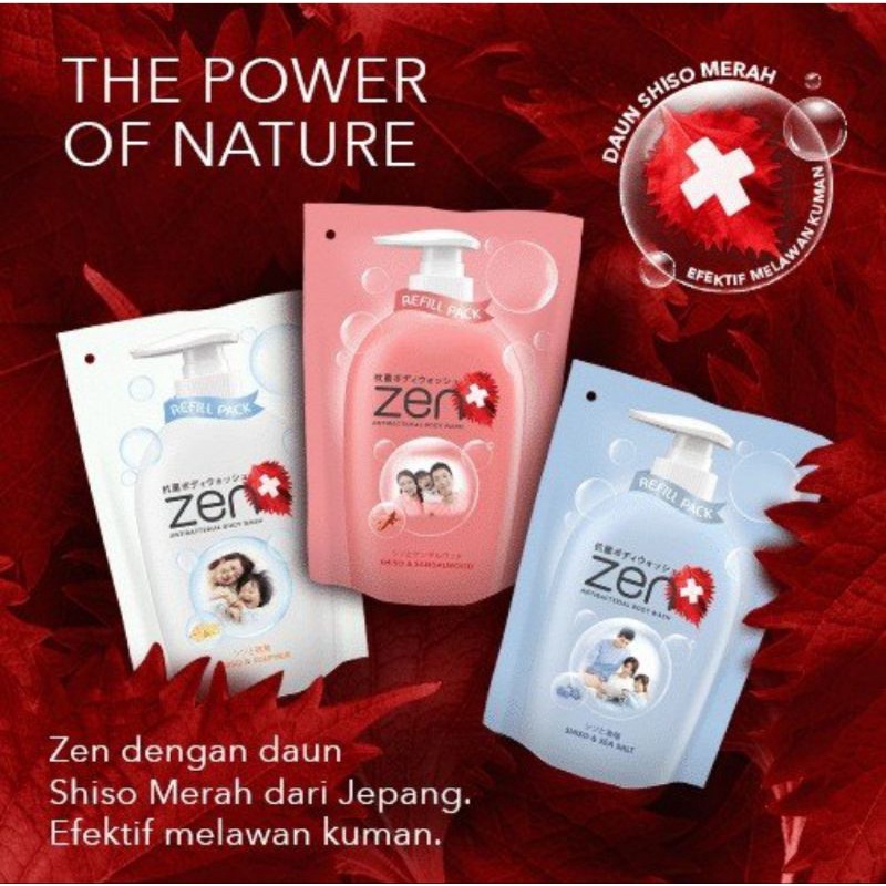 Jual ZEN | ANTI BACTERIAL japanese red shiso sabun cair 400ml | HARGA ...