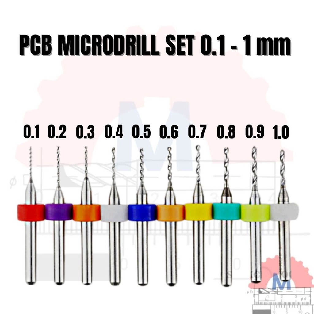 Jual Mata bor PCB Micro Set 10Pcs Micro Drill 0.1-1mm | Shopee Indonesia