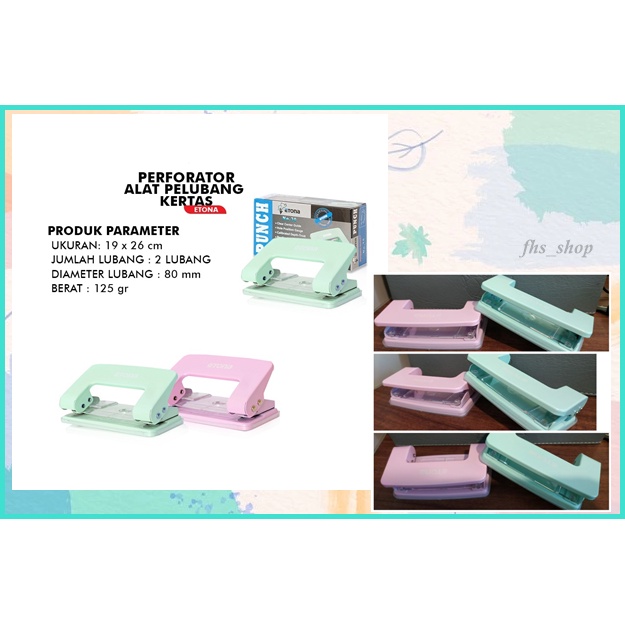 Jual Alat Pembolong Pastel Kertas Dua Lubang Pembolong Binder Two Hole ...