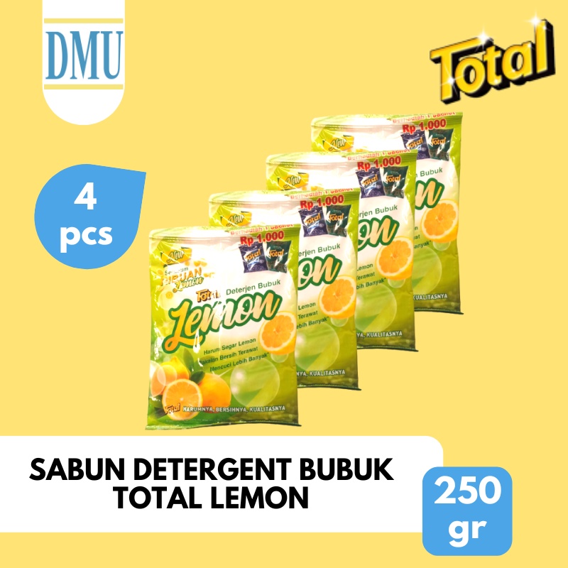 Jual Sabun Detergent Bubuk Total Lemon 250gr - 4 Pcs | Shopee Indonesia