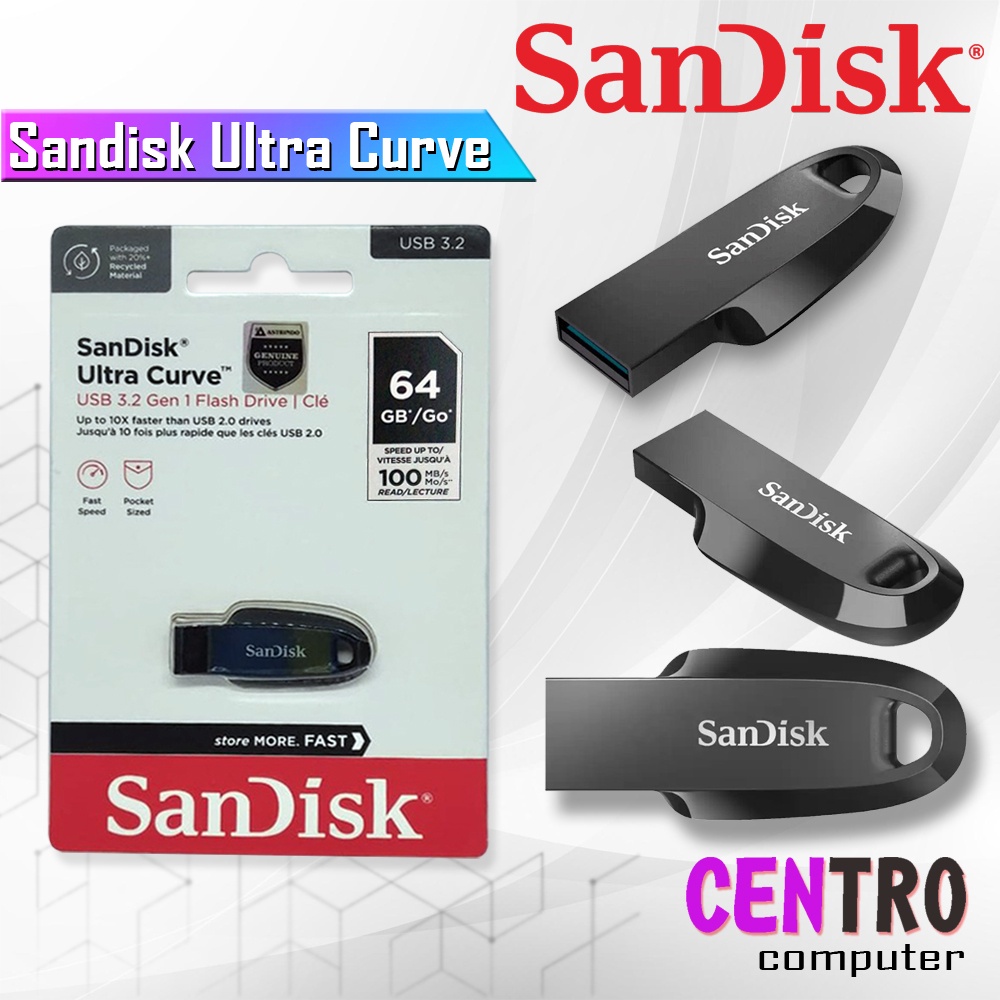 Jual Sandisk Ultra Curve USB 3.2 Flash Disk CZ550 64GB | Shopee Indonesia