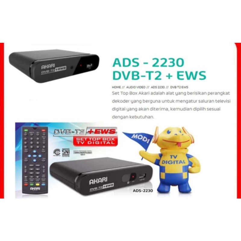 Jual STB Akari Settop box Setara Polytron Alat penerima Sinyal Digital ...