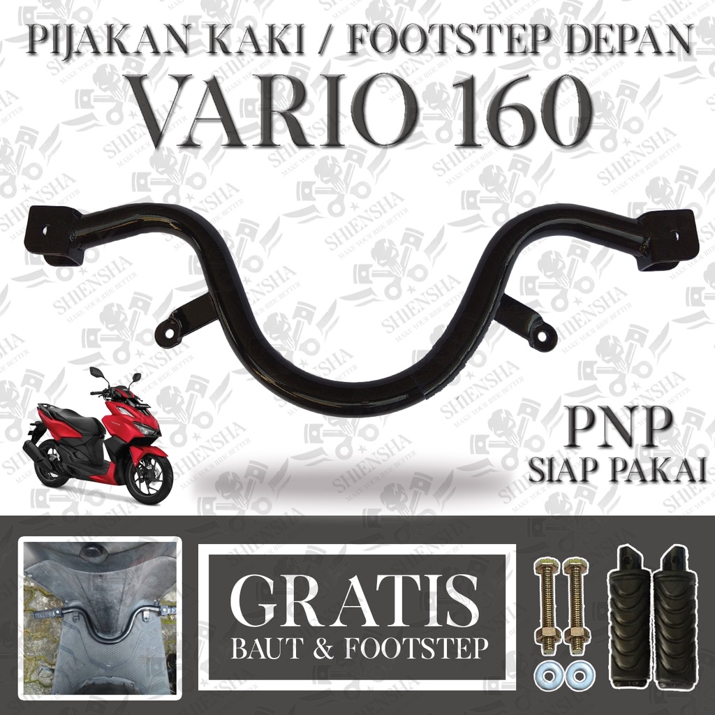 Jual Footstep Depan VARIO 160 PNP Siap Pakai Step Depan Postep Depan ...