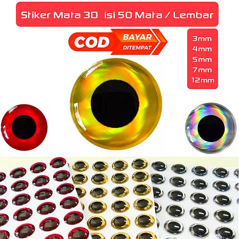 Jual Stiker Mata Ikan 3D | Shopee Indonesia