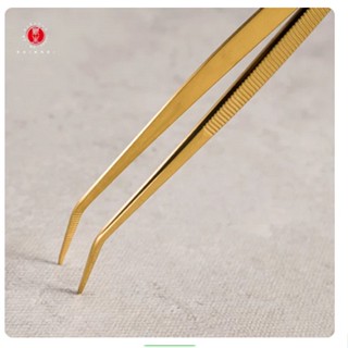 Jual Pinset Makanan Chef Shinsei Curved Offset Tweezer 21cm Gold ...
