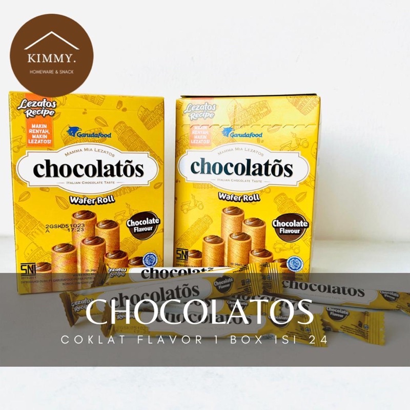 Jual GERY CHOCOLATOS 1 BOX ISI 24 PCS 168 GRAM / CHOCOLATOS WAFER ...
