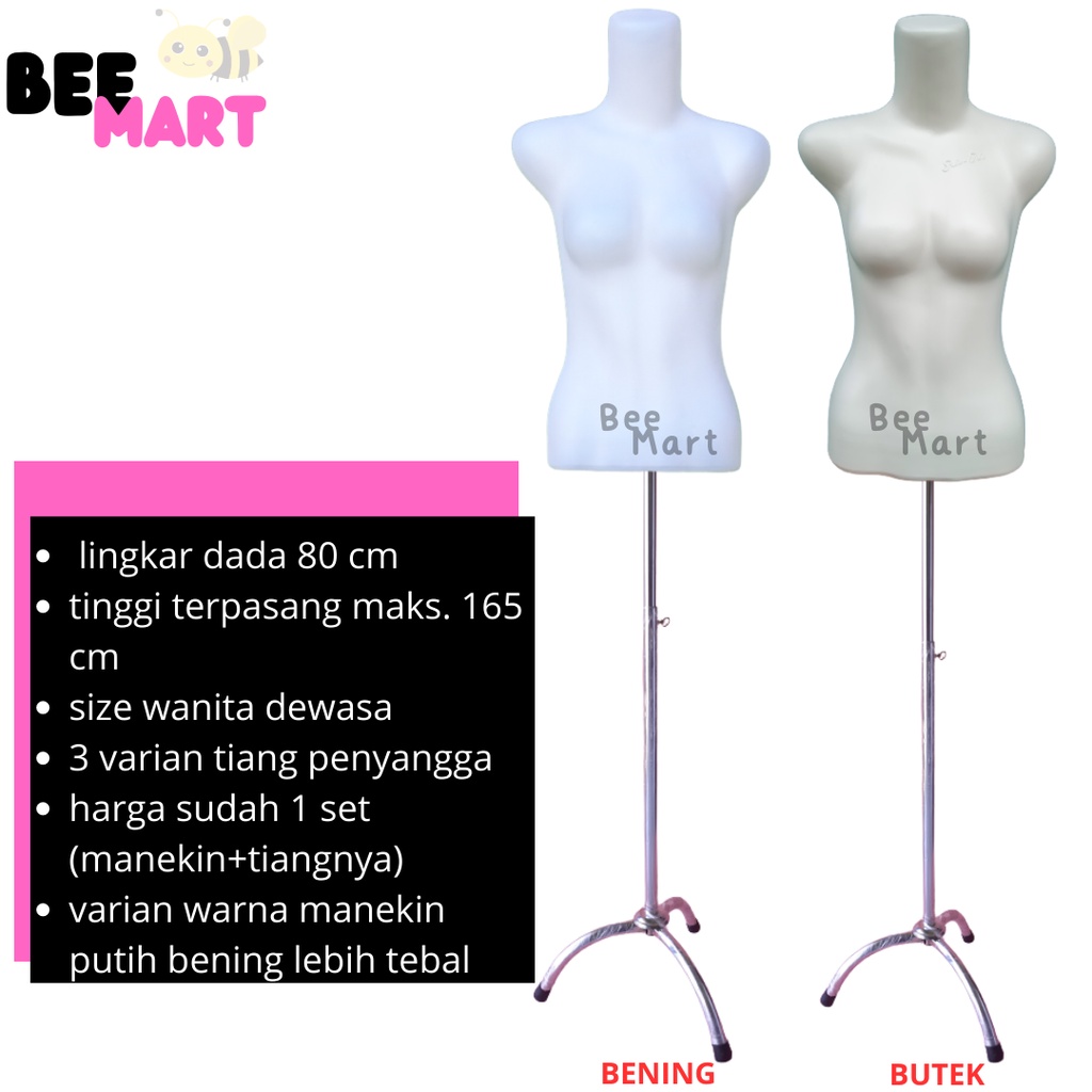 Jual Manekin Wanita Set Tiang- Patung Baju untuk jualan Baju | Shopee ...