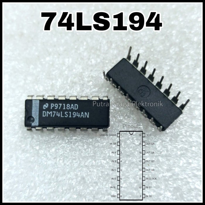 Jual ic TTL 74194 74LS194 Shif Register SN74LS194N DM74LS194AN Dip 16p putr4n14 | Shopee Indonesia