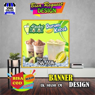 Jual Spanduk Banner Jualan Durian Kocok Dan Alpukat Kocok Model Kotak ...