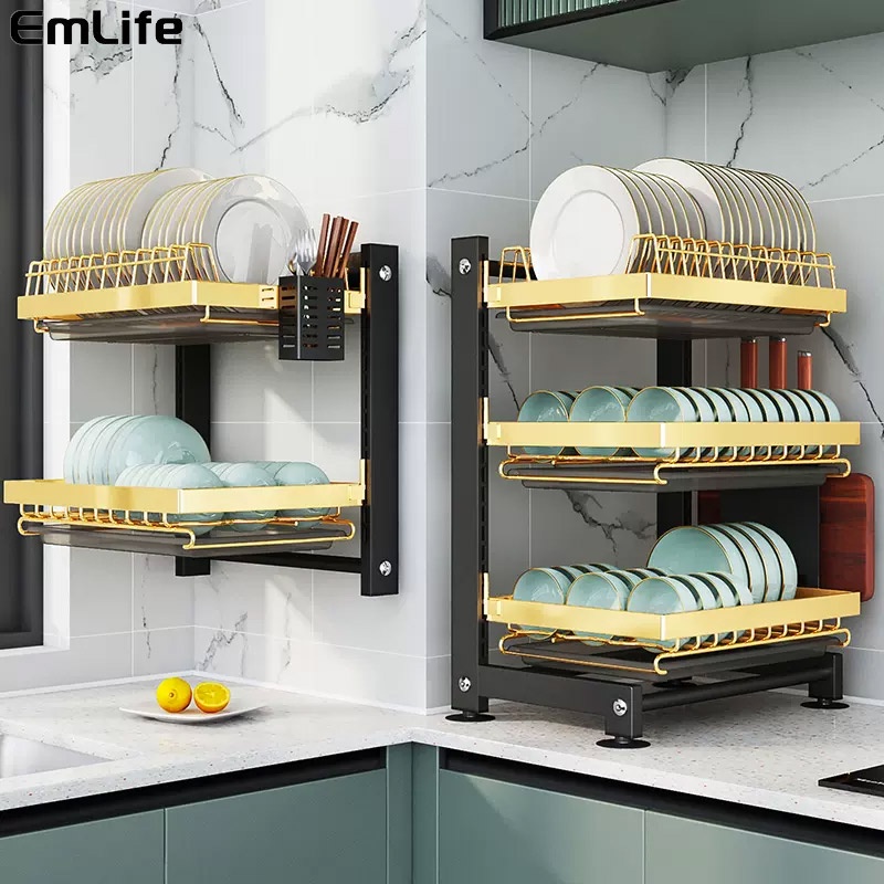 Jual Rak Dapur Rak Piring Gantung Rak Dinding Rak Gantung Besi Anti ...