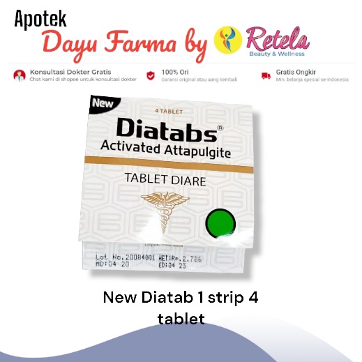 Jual Diatabs 1 Strip @ 4 Tablet | Shopee Indonesia