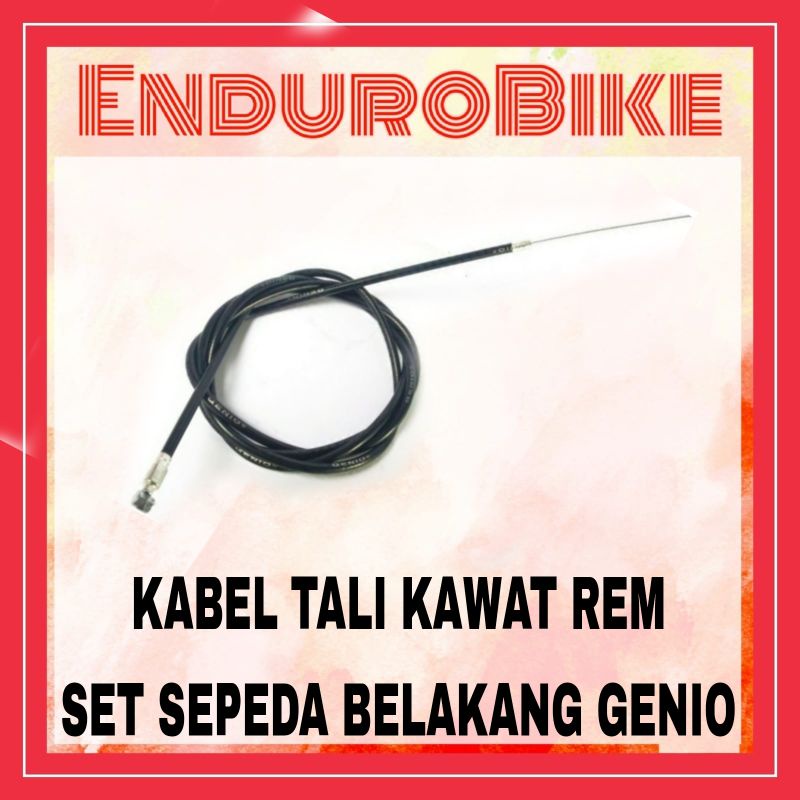 Jual KABEL TALI KAWAT REM SET SEPEDA GENIO BELAKANG KAWAT 140 HOSE 126 ...