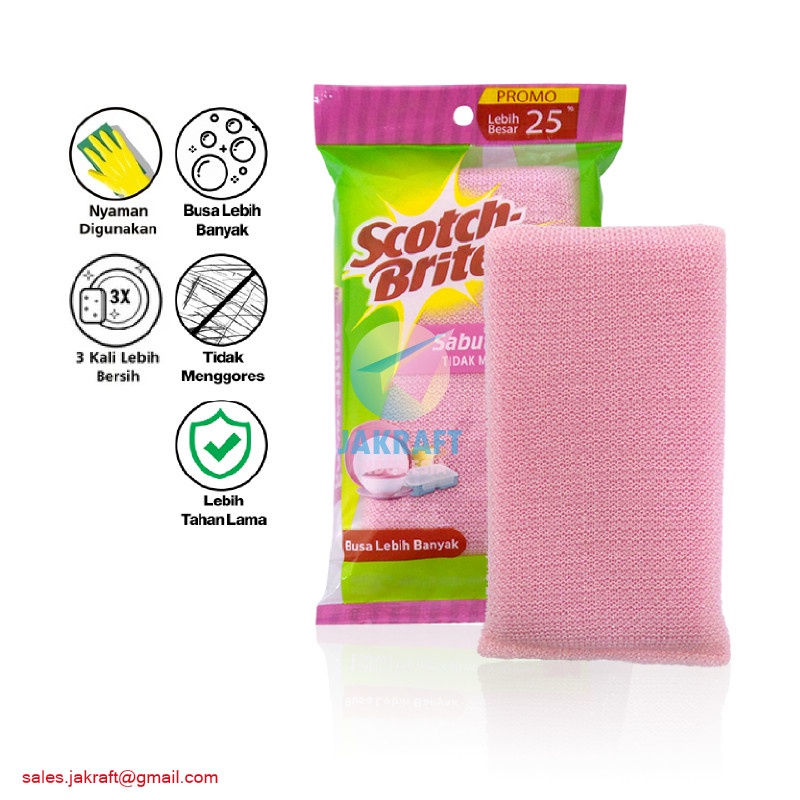 Jual Spons Sabut Jaring Cuci Piring 3M SCOTCH BRITE Tidak Menggores ...