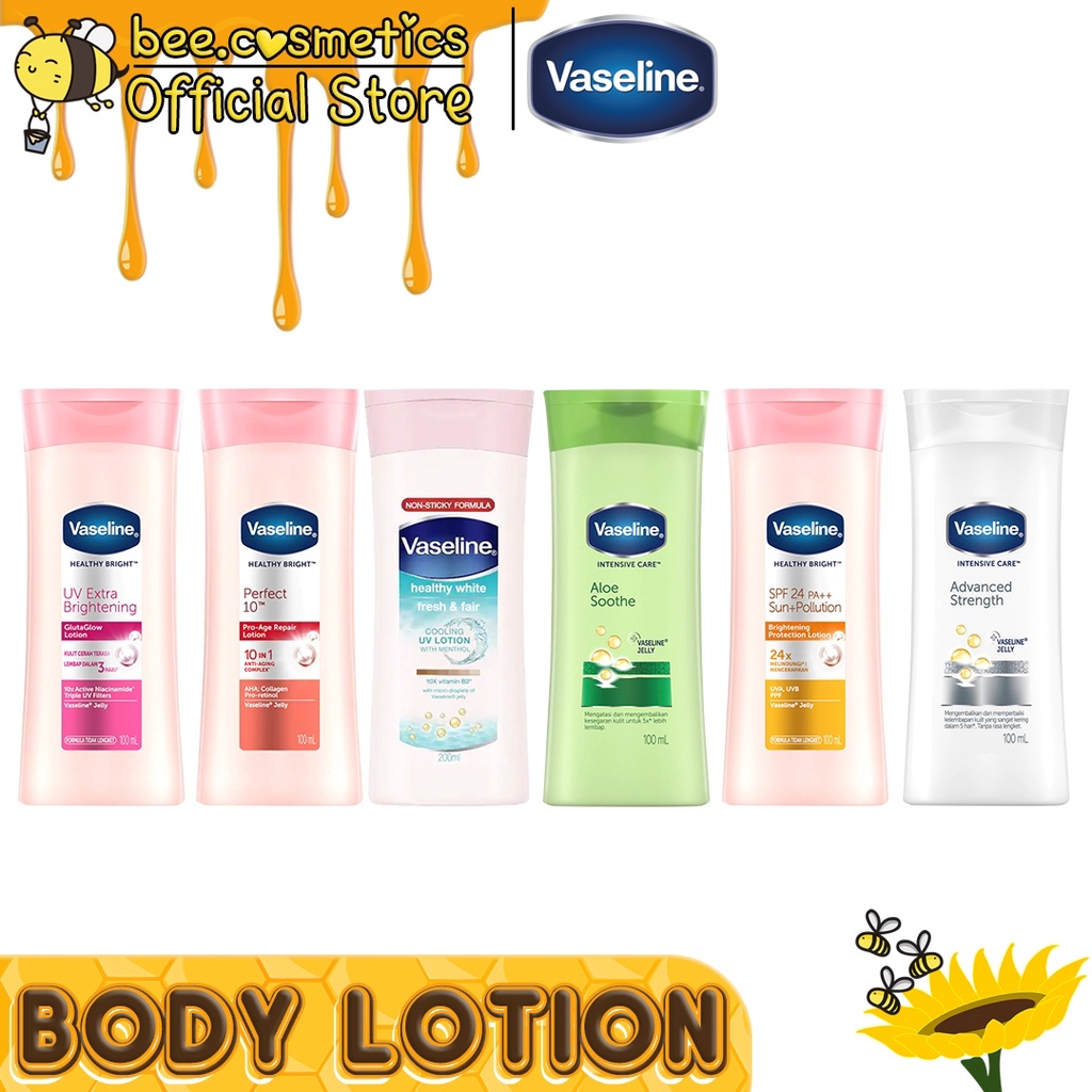 Jual VASELINE LOTION SERIES 100ML - 200ML ( HEALTHY WHITE FRESH & FAIR ...