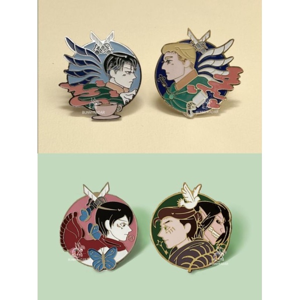 Jual Enamel pin Erwin Levi Attack on Titan || Enamel pins Eruri Eremika ...
