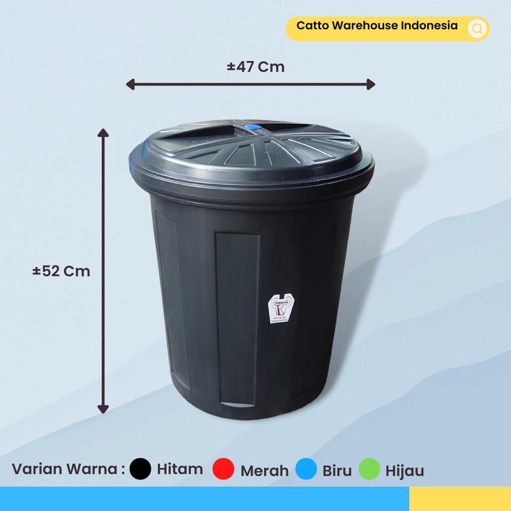 Jual Tong Air / Tong Sampah / Tempat Sampah 60 Liter Anti Pecah - Tong ...