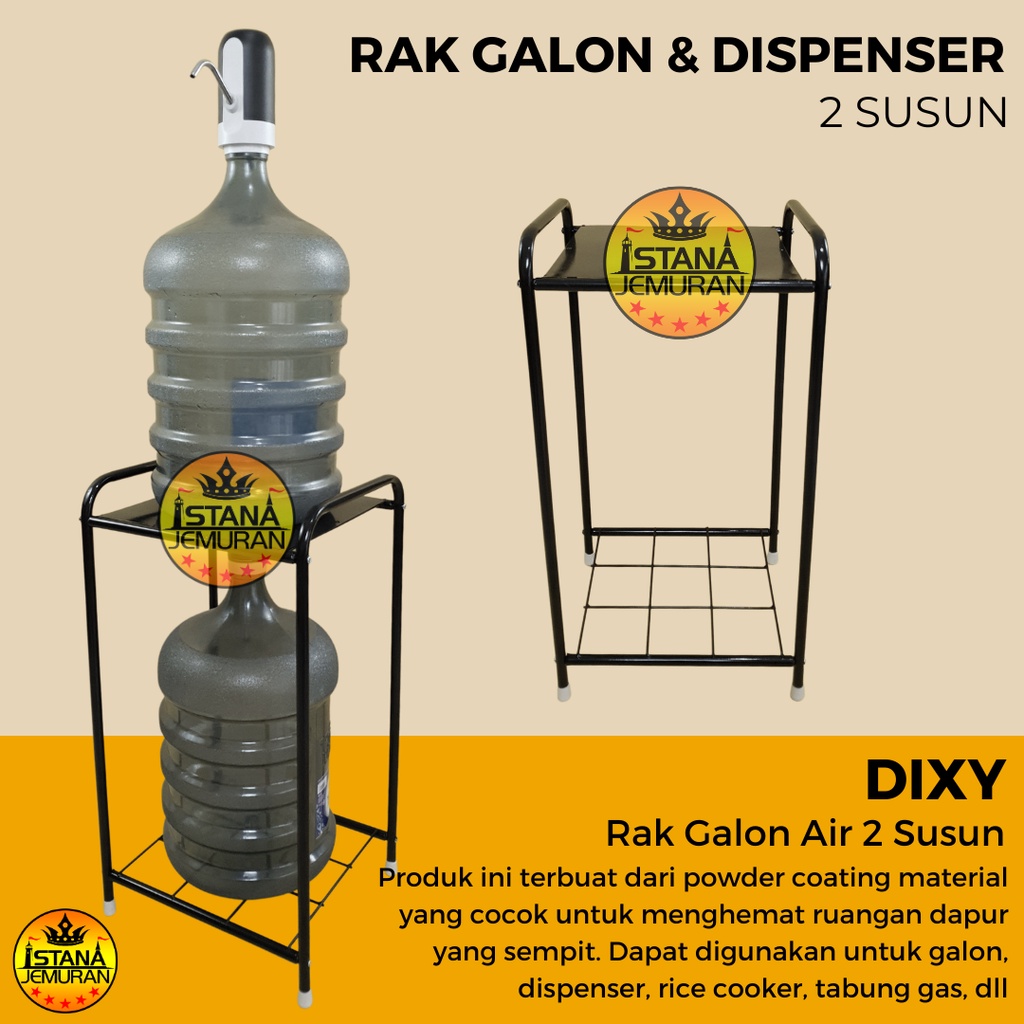 Jual Rak Galon Air Minum Besi 2 Susun Murah Meja Dispenser dan Magic ...