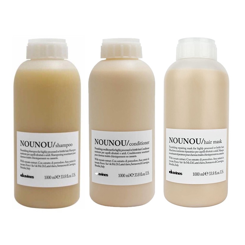 Jual Davines Nounou Shampoo + Conditioner + Hair Mask 1000ml | Shopee ...