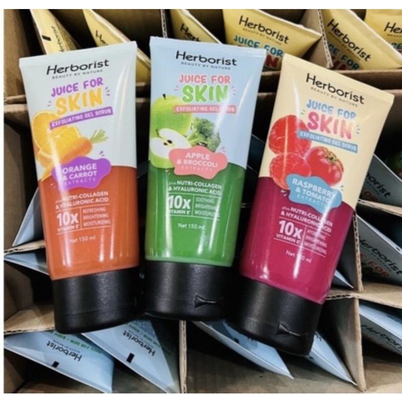 Jual Herborist Juice For Skin Exfoliating Gel Scrub 150ml | Shopee Indonesia
