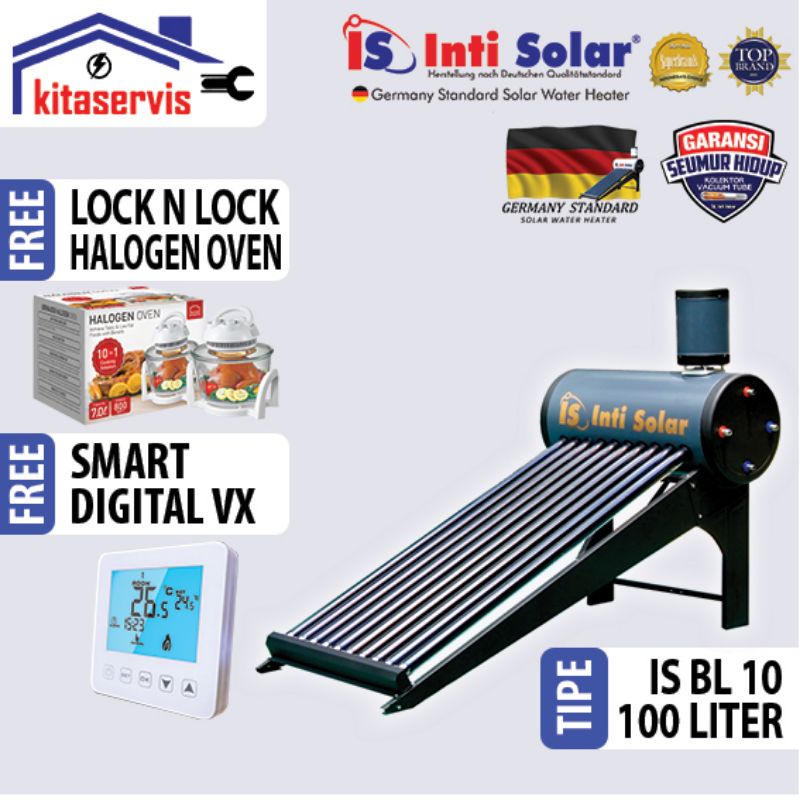 Jual Pemanas Air Matahari INTISOLAR 100 Liter INTI SOLAR Water Heater ...