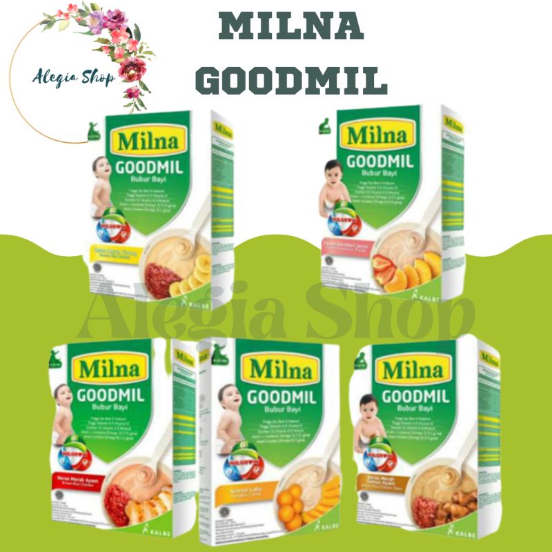Jual Milna Goodmil Bubur Bayi All Varian 1 Box 120 g | Shopee Indonesia