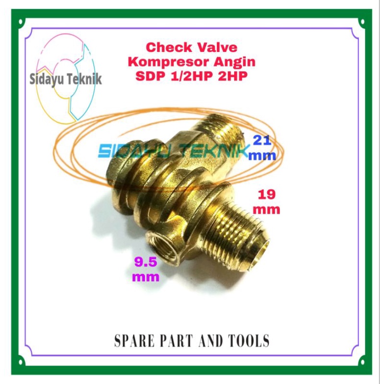 Jual Check Valve Kompresor Angin SDP 1/2HP - 1HP | Shopee Indonesia