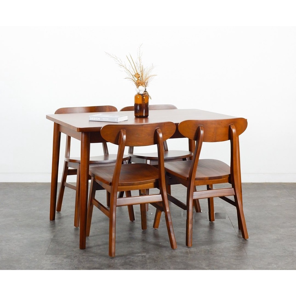 Jual Meja Makan Retro Kursi 4 Kursi Ropan Minimalis Kayu Jati (di kirim langsung dari Jepara ...