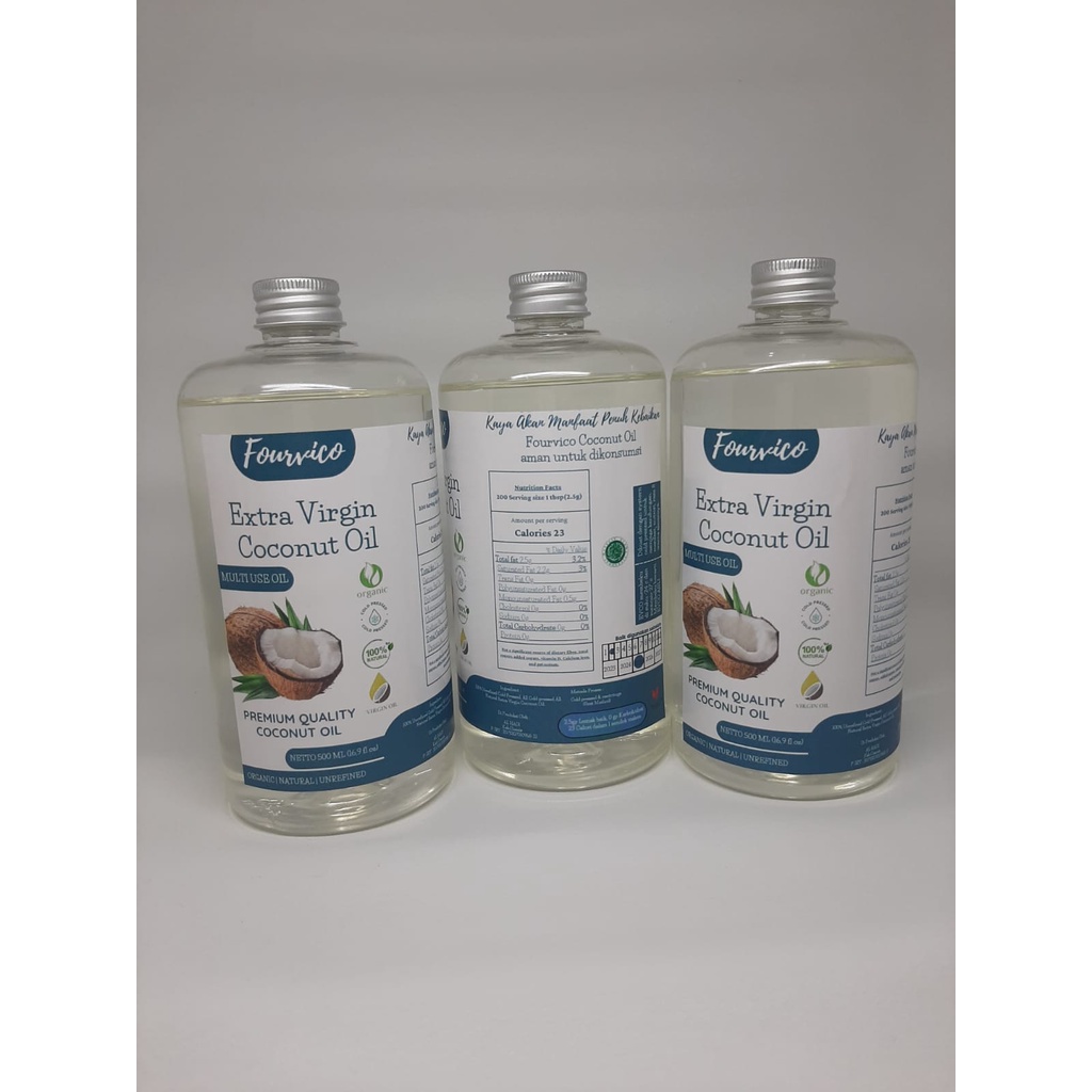 Jual Virgin Coconut Oil FOURVICO VCO Premium 500ml | Minyak Kelapa ...