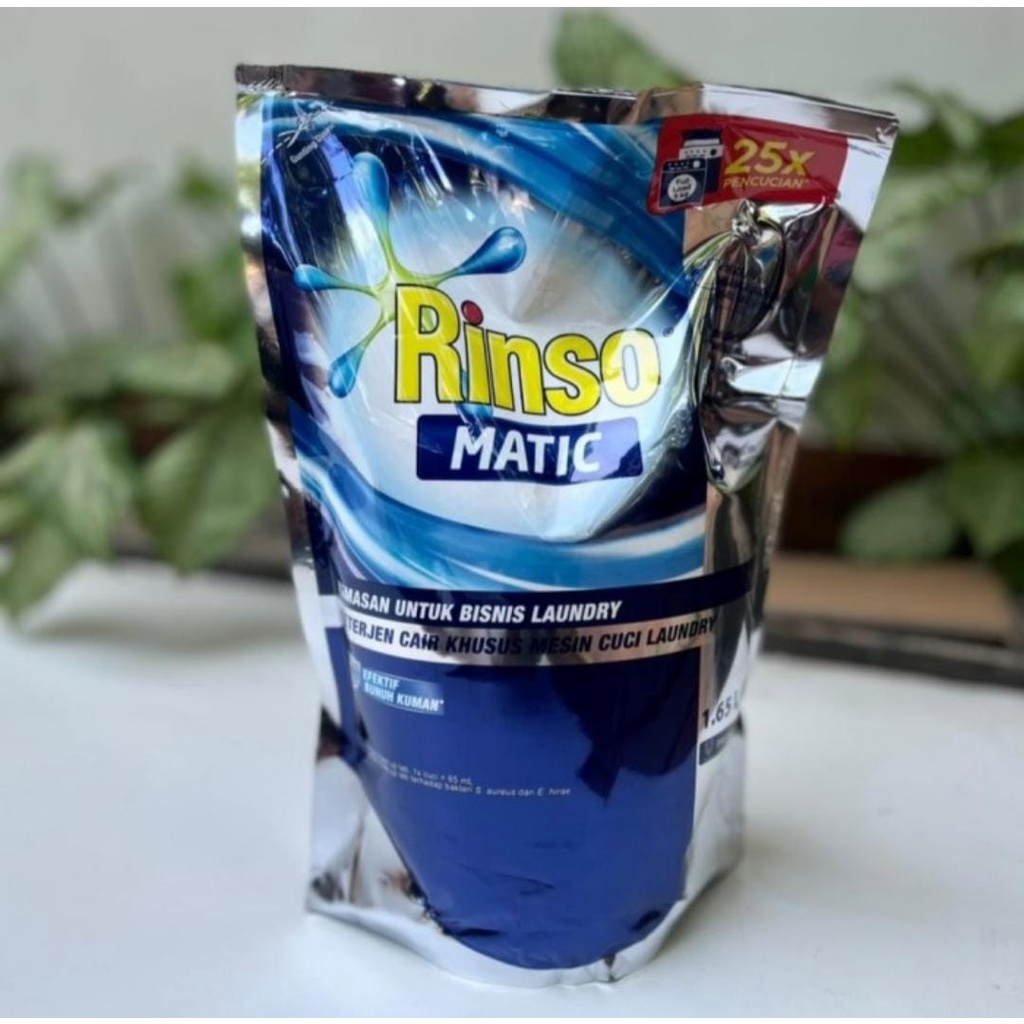 Jual Rinso matic liquid detergen professional 1.65 liter(kemasan baru ...