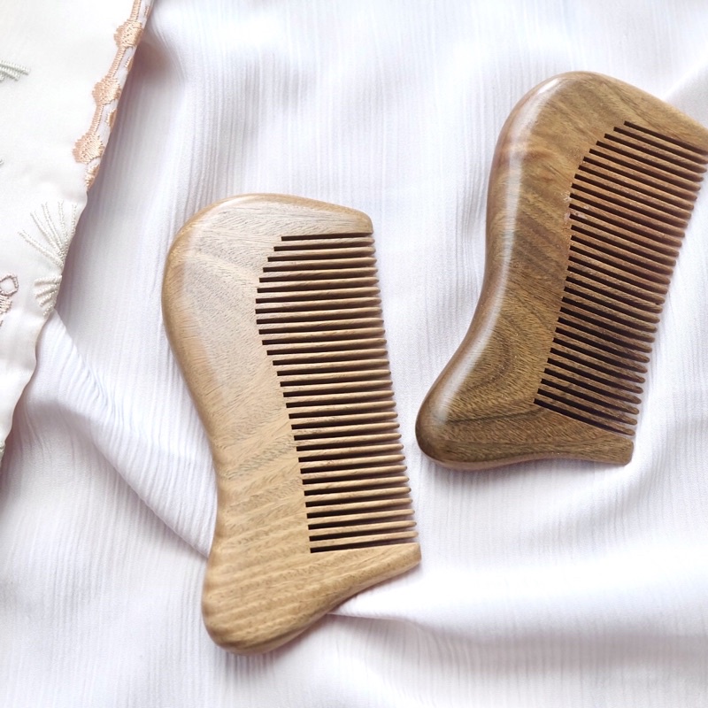 Jual Sisir Kayu Aesthetic Eco Green / Sisir Travel kayu | Shopee Indonesia