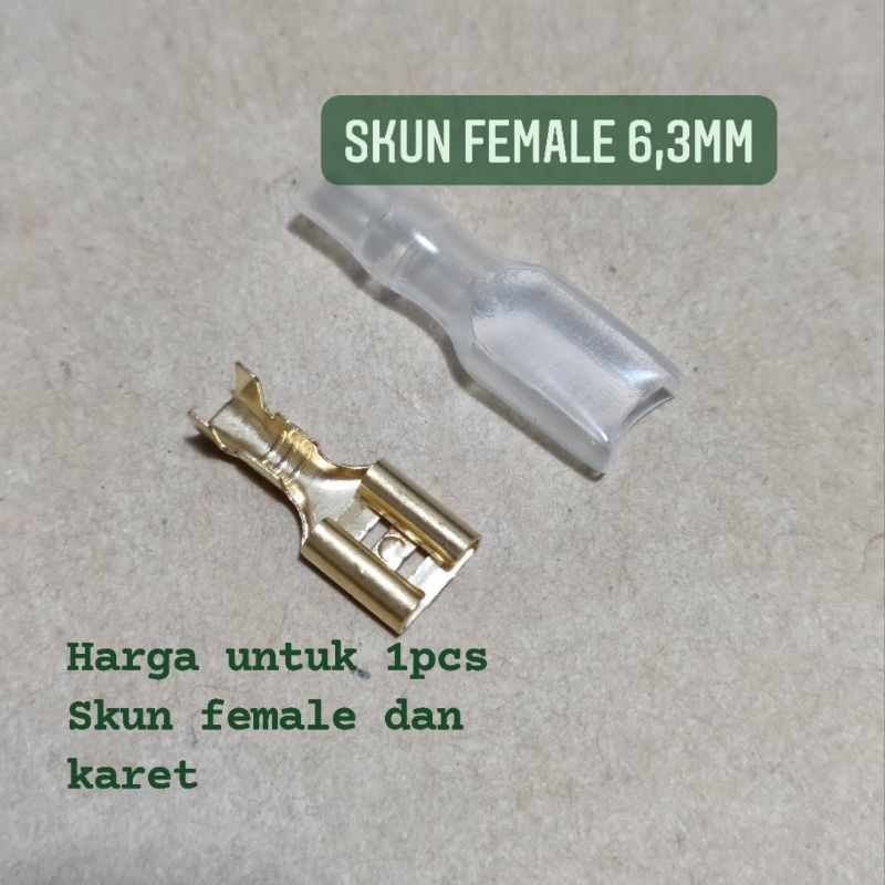 Jual Skun PCB 6.3mm Female Skun dan karet | Shopee Indonesia