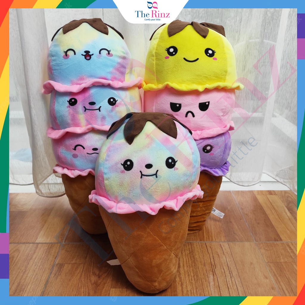 Jual Boneka Viral Guling ice cream Cone 3 Cups/ 1 Scoop Susun Jumbo ...