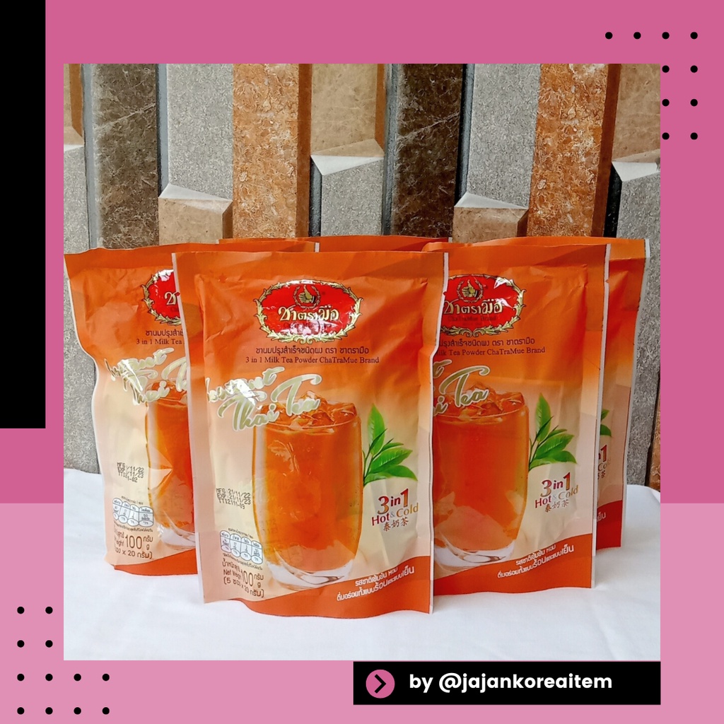 Jual Thai Tea ChaTraMue Brand Thailand (100gr isi 5 sachet) | Shopee ...